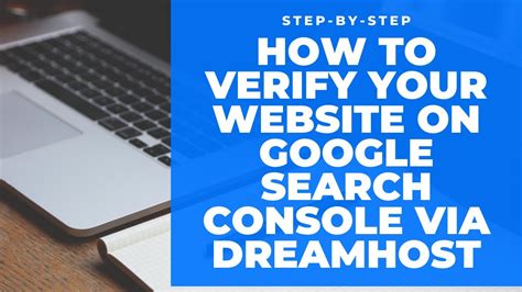 How To Verify Website On Google Search Console Via Dreamhost Youtube