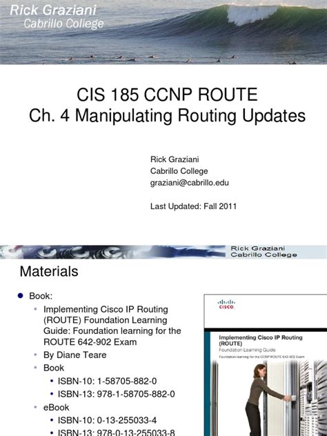 cis185 route lecture4 manipulatingroutingupdates part1 pdf routing router computing