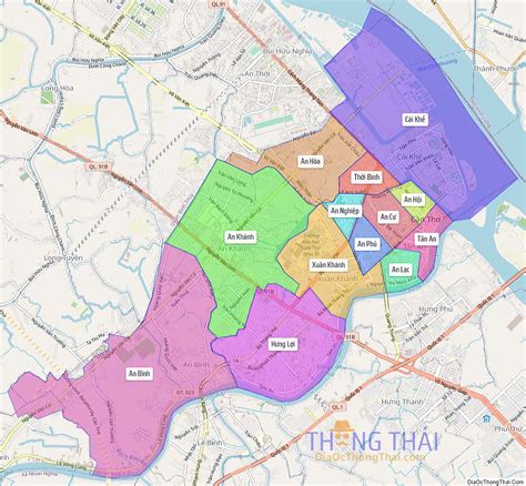 Bản đồ Quận Ninh Kiều TP Cần Thơ Địa Ốc Thông Thái