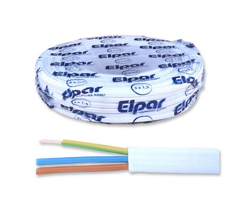 ELPAR PRZEWÓD PŁASKI KABEL YDYp 3x1 5 450 750V 100 YDYP 3X1 5 ŻO