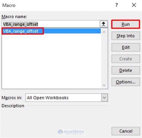 Move One Cell To Right Using Vba In Excel 3 Examples Exceldemy