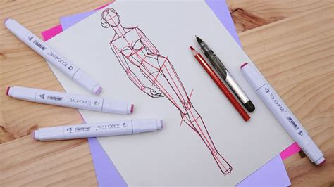 Cómo dibujar un figurín de moda caminando The Fademy