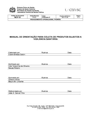 Preenchível Disponível lacen saude sc gov Manual de orienta o para