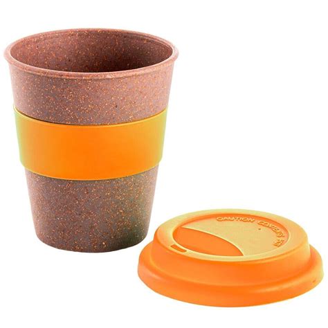 Comprar Kit 6x Copo Fibra De Bambu 390ml Fiber TopGet Laranja A