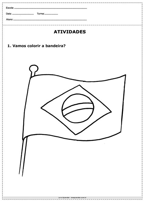 Bandeira Do Brasil Para Colorir Educa O Infantil A Bandeira Do Brasil
