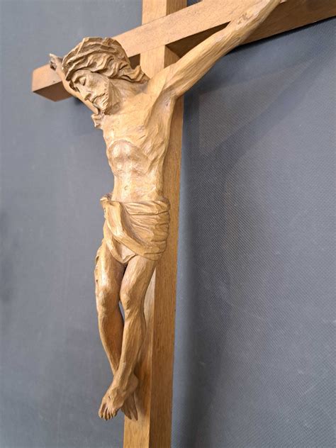 Jezus Chrystus na krzyżu rzeźba drewniana wys 57 cm Zgorzelec OLX pl