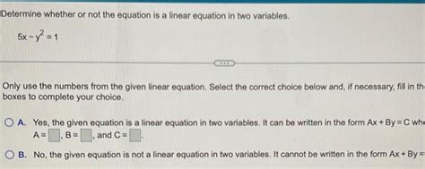 [answered] determine whether or not the equation is a linear eq algebra kunduz