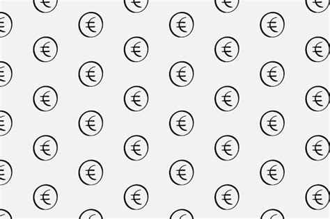 Patrón de icono de moneda con logotipo de símbolo Vector Premium