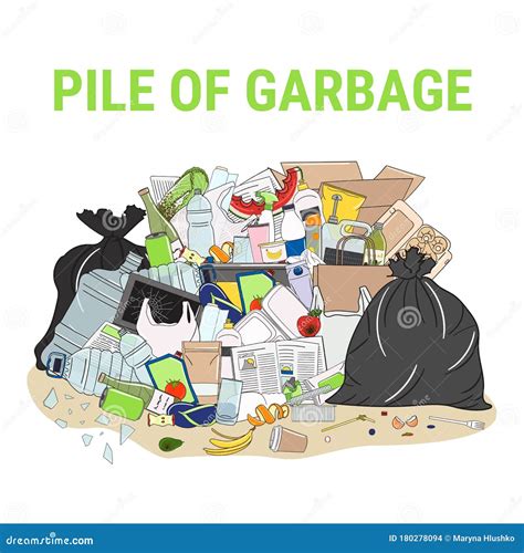 Overflowing Trash Recycle Bin Waste Have Been Disposed Improper