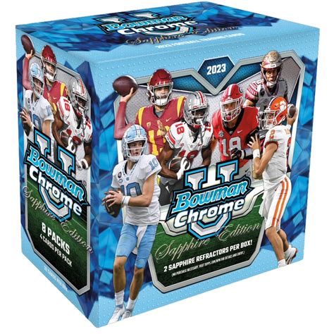 2023 Bowman University Chrome Sapphire Football Checklist Info