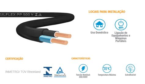 Cabo Pp Flex Vel X Mm Rolo Metros