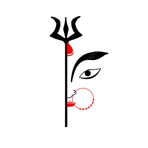 Navratri Durga Maa Gözleri Trishul Clipart Illüstrasyon Bedava Vektör