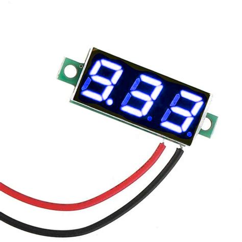 Digital Voltmeter Display Blue Led Wire Vdc Inch