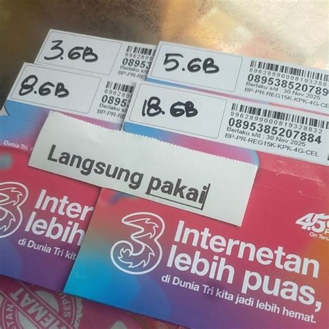Jual Kartu Perdana Tri Happy 18 GB Shopee Indonesia
