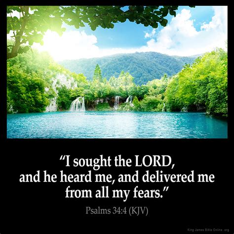Psalms 34 4 Inspirational Image
