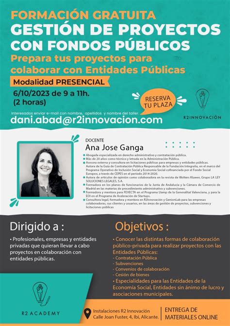 Aprende Gestión de Proyectos con Fondos Públicos Inicio