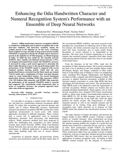 pdf enhancing the odia handwritten character and numeral recognition system s performance with