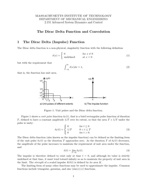 the dirac delta function and convolution pdf convolution integral