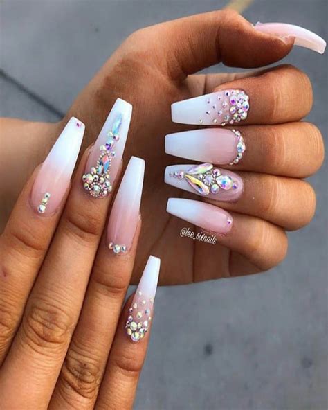 Coffin Nail Designs With Bling
