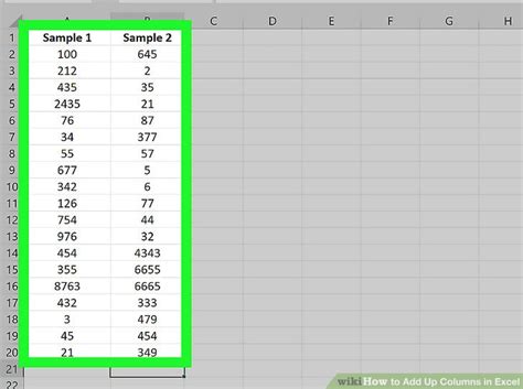 how to add up columns in excel with pictures wikihow