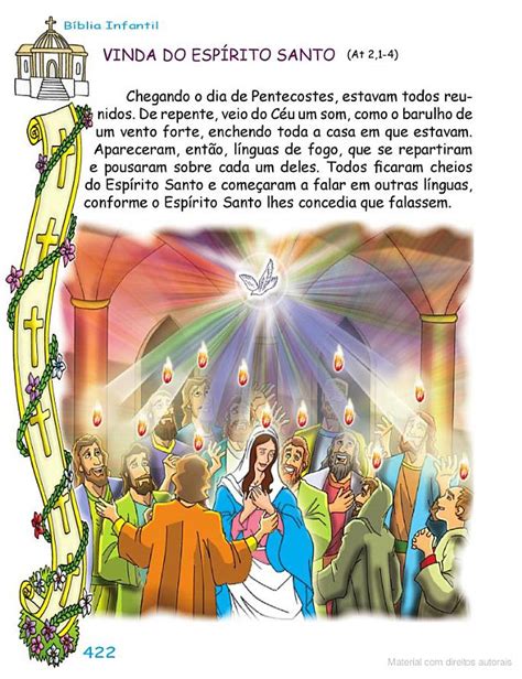 CATEQUESE JESUS É MEU AMIGO PENTECOSTES O ESPÍRITO SANTO VEM ATOS 2