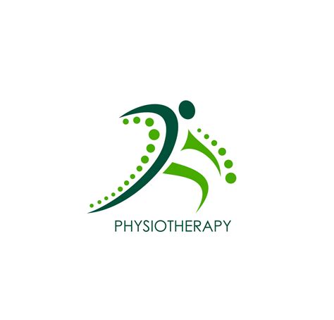 Fisioterapia Icono Vector Emblema Con Humano Cuerpo Vector En