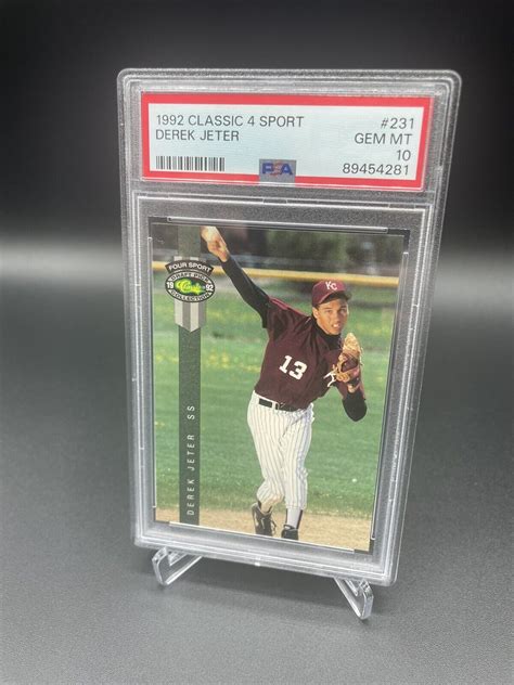 Derek Jeter 1992 Classic Four Sport 231 Base Price Guide Sports Card