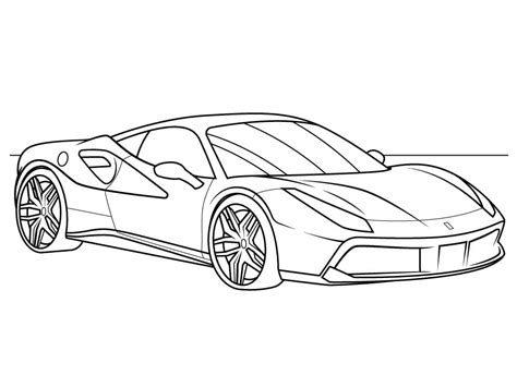 Coloriage ferrari 6 Dessin gratuit à imprimer