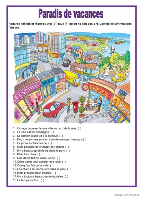 142 VACANCES Français FLE fiches pedagogiques pdf doc
