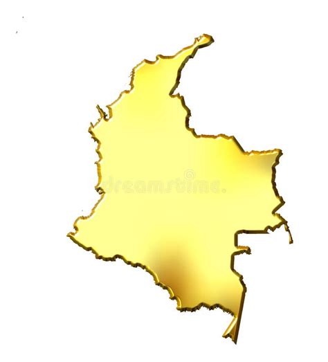 Ejemplo Del Vector Del Mapa Del Esquema De Colombia Ilustración del