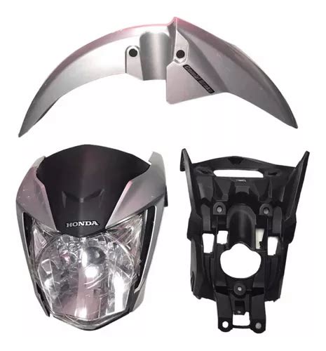 Kit Carenagem Frente Farol Paralama Cg Titan Prata