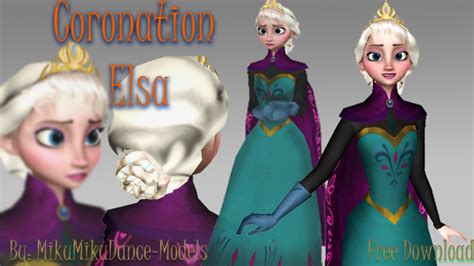 Mmd Coronation Elsa Update Dl By Mikumikudance Models On Deviantart
