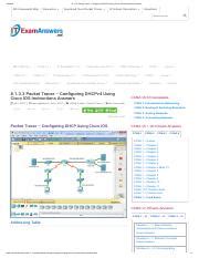 8 1 3 3 Packet Tracer Configuring DHCPv4 Using Cisco IOS Instructions