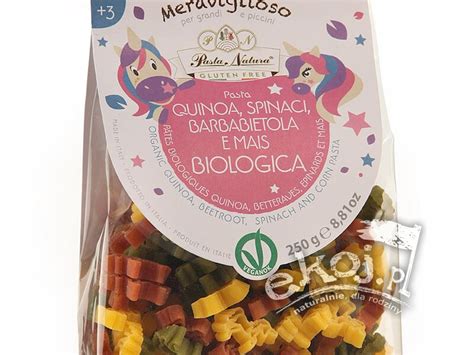 Makaron kukurydziany trójkolorowy jednorożce BIO bezglutenowy 250g
