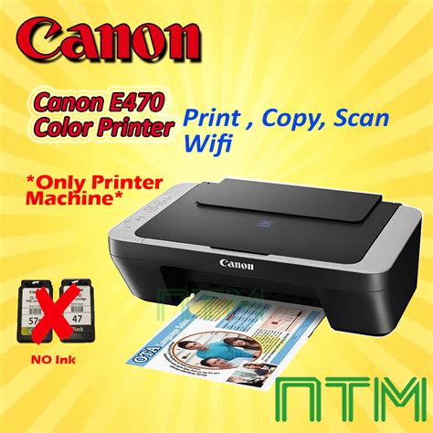 Canon E All In One Pixma Ink Efficient Wieless Printer Wifi