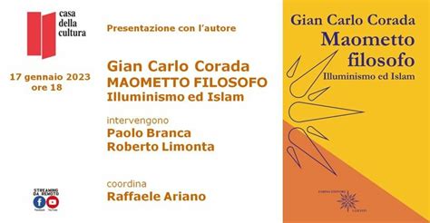 Cremona Sera Maometto Filosofo Di Corada Alla Casa Della Cultura Di