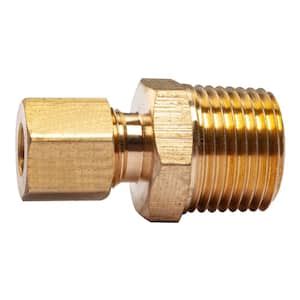 LTWFITTING 1 8 In O D Comp X 1 8 In MIP Brass Compression Adapter