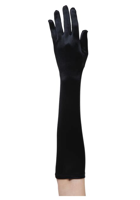 Black Elbow Length Gloves Costume Gloves