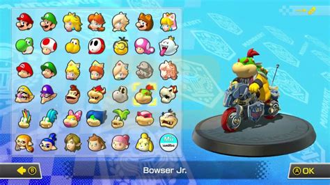 Mario Kart Deluxe All Characters Counting Characters Youtube