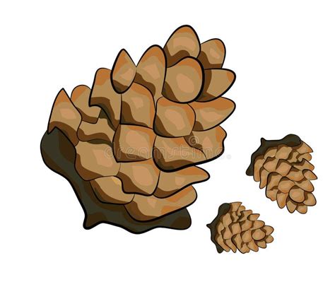 Personagem De Banda Desenhada Do Cone Do Pinho Da árvore Ilustração
