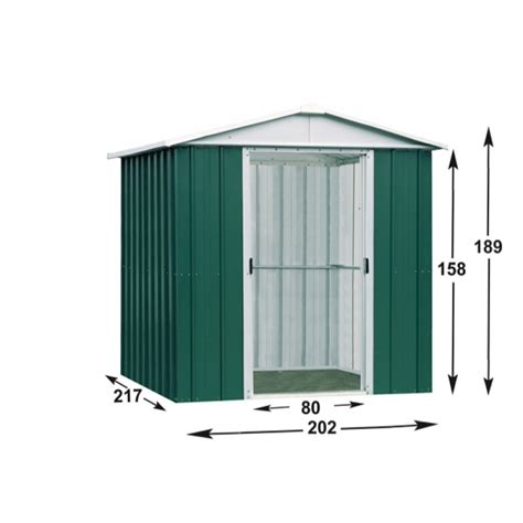 Abri de jardin vert Yardmaster 4 38m² en acier galvanisé