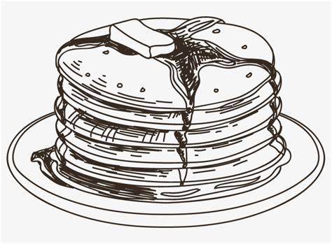 Pancakes Clip Art Black And White
