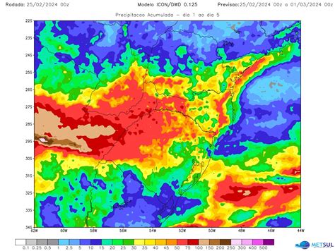 Sequência de dias risco de chuva forte e temporais no Sul do Brasil