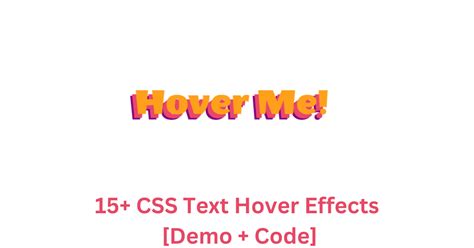 15 CSS Text Hover Effects Demo Code