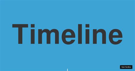 Timeline In React Codesandbox