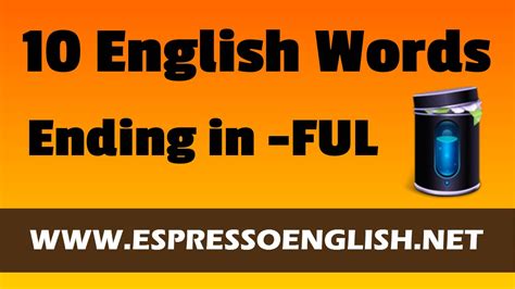 Learn English Vocabulary Words Ending In FUL YouTube