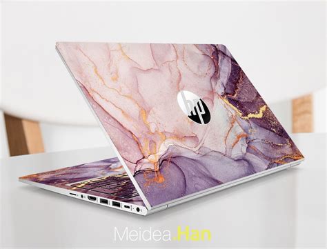 Hp Laptop Skin Elitebook Skinpersonalized Customizable Marble Etsy