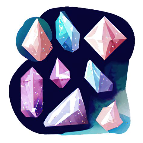 Crystals All Alone Digital Graphic Creative Fabrica