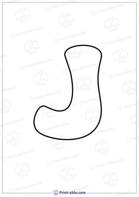7 Free Bubble Letter J Printable PRINT ABLE