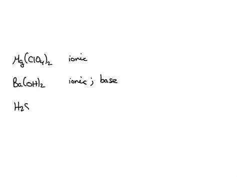 Solved Classify Each Chemical Compound Listed In The Table Below Type